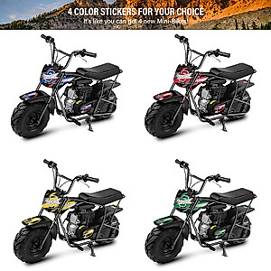 Oryxearth Mini Dirt Bike for Kids, 105CC 4-Stroke Gas Powered Mini Bikes Off-Road Motorcycle Gas Pocket Pit Trail Bike W/EPA Approved, Up to 28 Mph, Weight Support 220 LBS,Racing Blue