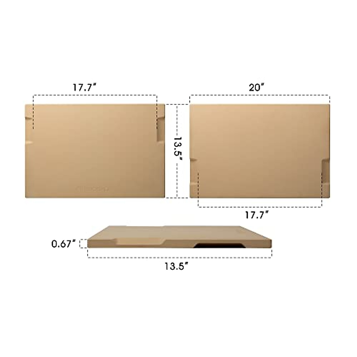 ROCKSHEAT K Large Pizza Stone Heavy Duty Baking Grilling Stone 20" x 13.5", Perfect for Oven, BBQ and Grill. Innovative Double - Faced Built - in 4 Handles Design