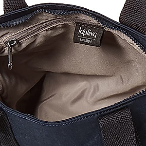 Kipling Women's Asseni Mini Tote, Compact Lightweight Everyday Purse, Nylon Shoulder Bag, Blue Bleu 2