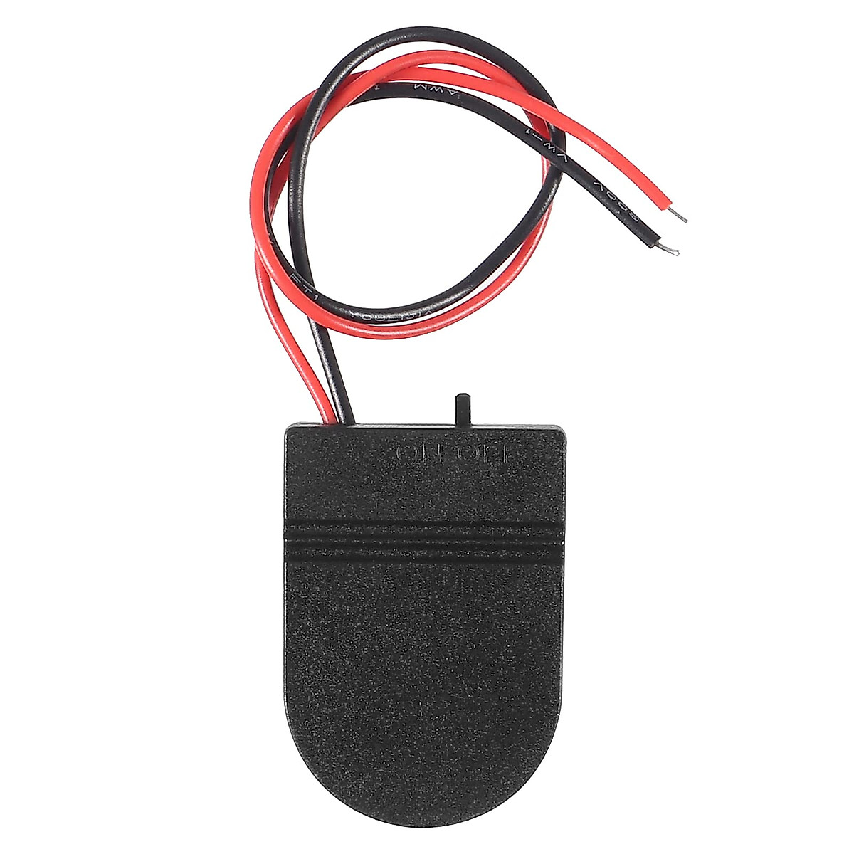 AOICRIE 12PCS 1X 3V CR2032 Battery Holder Coin Button Cell Battery Holder Case with ON/Off Switch Lead Wire Type (Black)