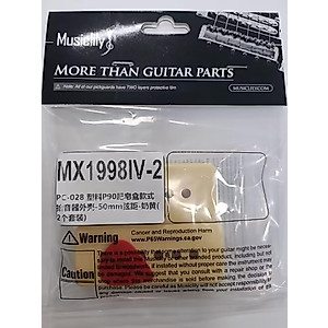 Musiclily Pro Plastic 50mm P90 Soapbar Guitar Pickup Covers for Import LP SG Electric Guitar, Cream (Set of 2)