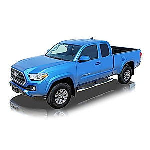 Raptor Series Nerf Bars Side Steps 4in Oval Stainless Steel Curved for 00-06 Toyota Tundra Extended Cab/Access Cab