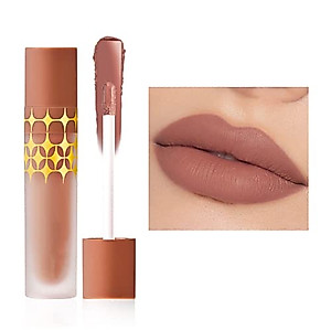 Rosarden Nude Lipstick, Lipstick, Matte Lipstick Long Lasting Lipstick, Liquid Lipstick Long Wear Moisturizing Lipstick, Smudge Proof Matte Nude Lip Gloss, Neutral Light Brown Lipstick for Girls ,Young and Older Women