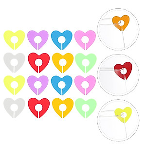 KICHOUSE 2 Sets 16 Pcs Wine Glass Marker Wedding Decoration Wine Bottle Labels Portable Cup Heart Shaped Ring Cup Recognizer Cup Silicone Labels Wine Glass Identifiers Drink Markers Hawaii