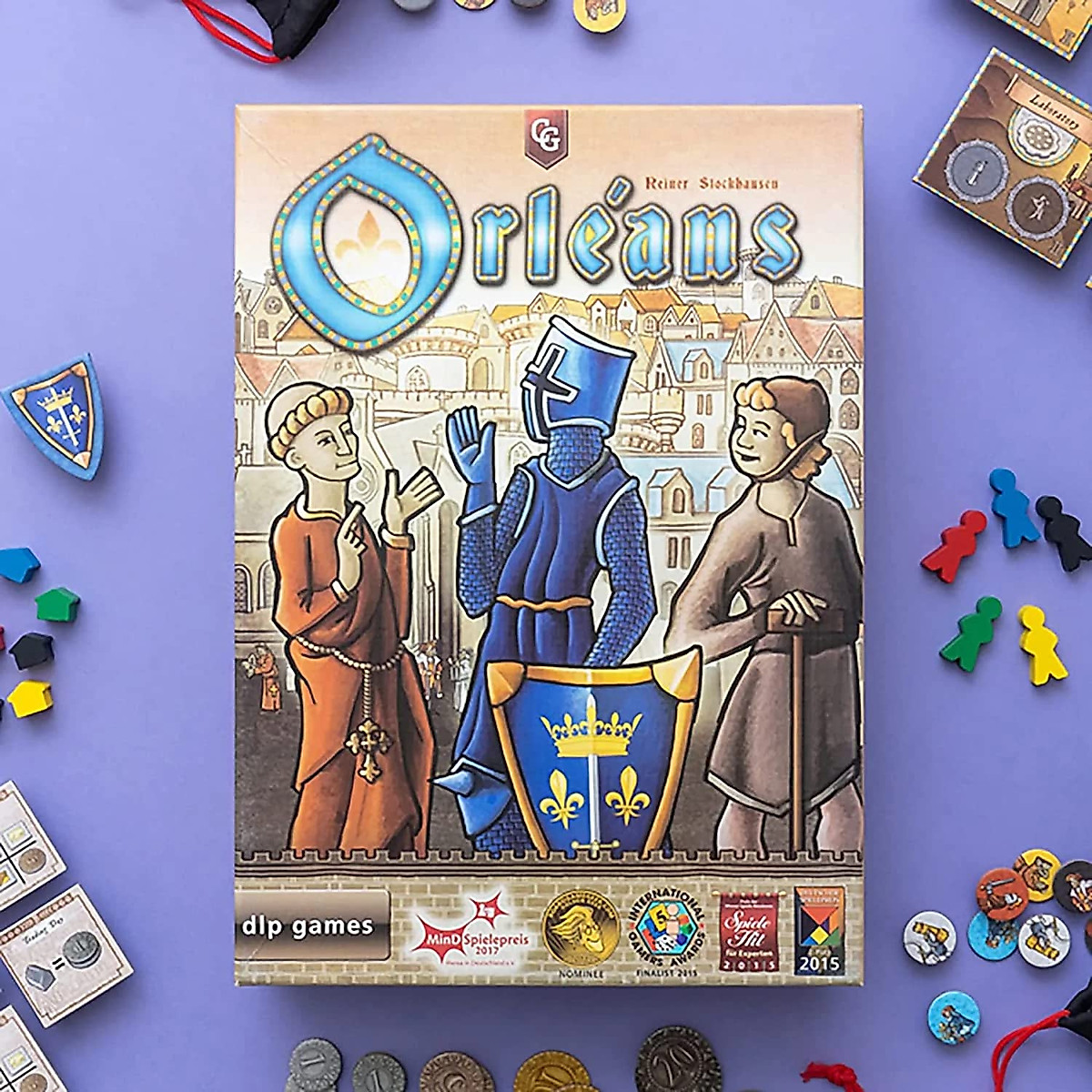 Capstone Games: Orleans, Strategy Board Game, Collect Tokens to Customize Your Strategy, Multiple Paths to Victory, 2 to 5 Players, Ages and 12 Up