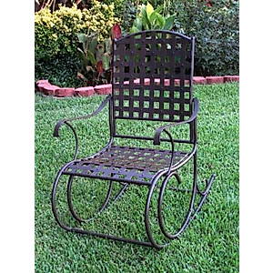 International Caravan Santa Fe Iron Nailhead Rocker