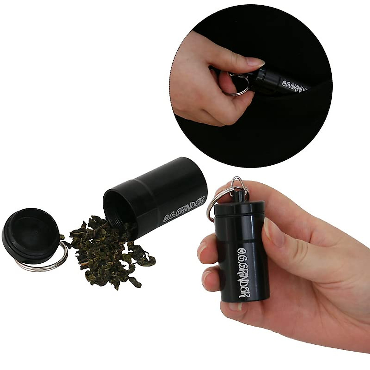 O.G. Grinder for Herbs & Spices, 2.5 inch Herb Grinder Black Grinder Pink Grinder