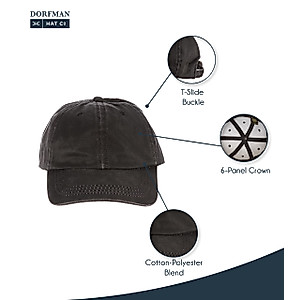 Dorfman Pacific Co. Men's Forever Weathered Cotton Cap, Black, One Size