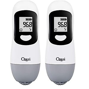 Ozeri Kinetic Non-Contact Forehead Thermometer with Battery-Free Infrared Technology (Pack of 2)