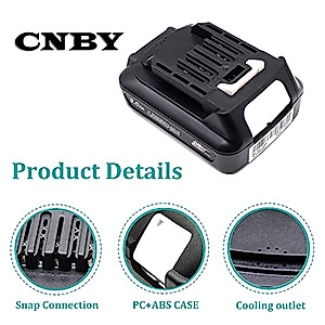 CNBY 2 Pack BL1021B BL1016 2,0Ah 12V/10.8V Battery Replace for Makita 12V Max CXT Lithium-Ion Battery BL1021B BL1016 BL1041B 197339-1 197406-2 BL1040 BL1040B BL1015B