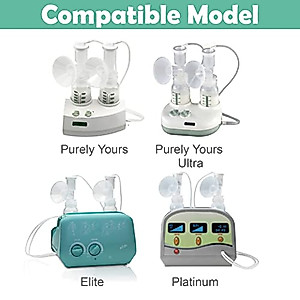 Maymom Pump Parts Compatible with Ameda Purely Yours Pumps MYA Joy; Incl. Silicone Membrane, Duckbill, Tubing, Flange; Replaces Ameda Spare Parts Kit (Flange 25 mm)