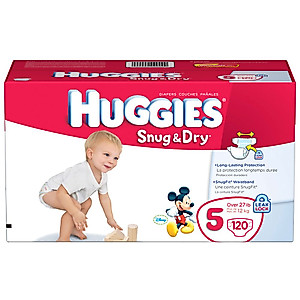 Huggies Snug & Dry Diapers, Size 5, Giant Pack, 120 Count