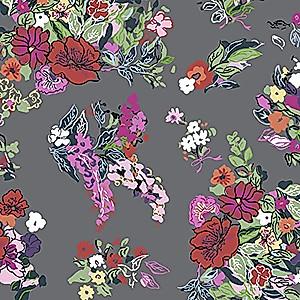 Vera Bradley Women's Cotton Riley Compact Wallet With RFID Protection, Hope Blooms - Recycled Cotton, One Size