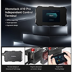 ATOMSTACK A10 pro 50W DIY Laser Cutter and Engraver Machine, 10W Output Power, Eye Protection Compressed Spot 11000mm/min Diode Laser Engraving for Metal and Wood, 410x400mm