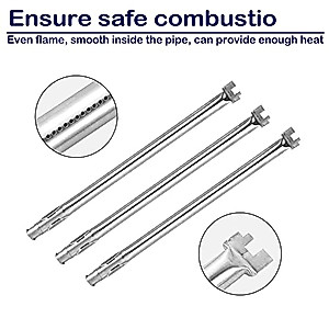 YOUFIRE Grill Burner Tube 19.5 Inch Replacement for Weber Genesis 300 Series, Genesis E310 E320 E330 S310 S320 S330 Gas Grills, 62752 LP 3 Burners Tube Set Fits Up Front Control