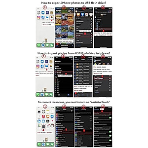 IVSHOWCO Lightning to USB Adapter [Apple MFi Certified], USB Camera Adapter for iPhone, iOS OTG Cable Adapter, Supports USB Flash Drive, Card Reader, Mouse, Keyboard