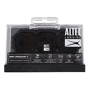 Altec Lansing Mini LifeJacket 2 - IP67 Waterproof Floating Bluetooth Speaker For Pool And Travel, Shockproof and Snowproof Portable Speaker for Outdoor, 30ft Range and 10 Hour Playtime