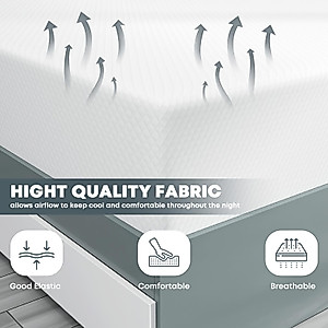 WYGMAV King Mattress 10 Inch Gel Memory Foam Mattress, Gel Infused Bed Mattress for Comfort and Pressure Relief with Washable and Removable Zipper Cover, Bed-in-a-Box, Medium Firm, White