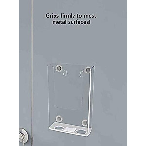 Marketing Holders Magnetic Tri Fold Holder 4 Inch Folded Printed Media Please Adheres to Metal Surfaces Clear Acrylic Maps Menus Brochures