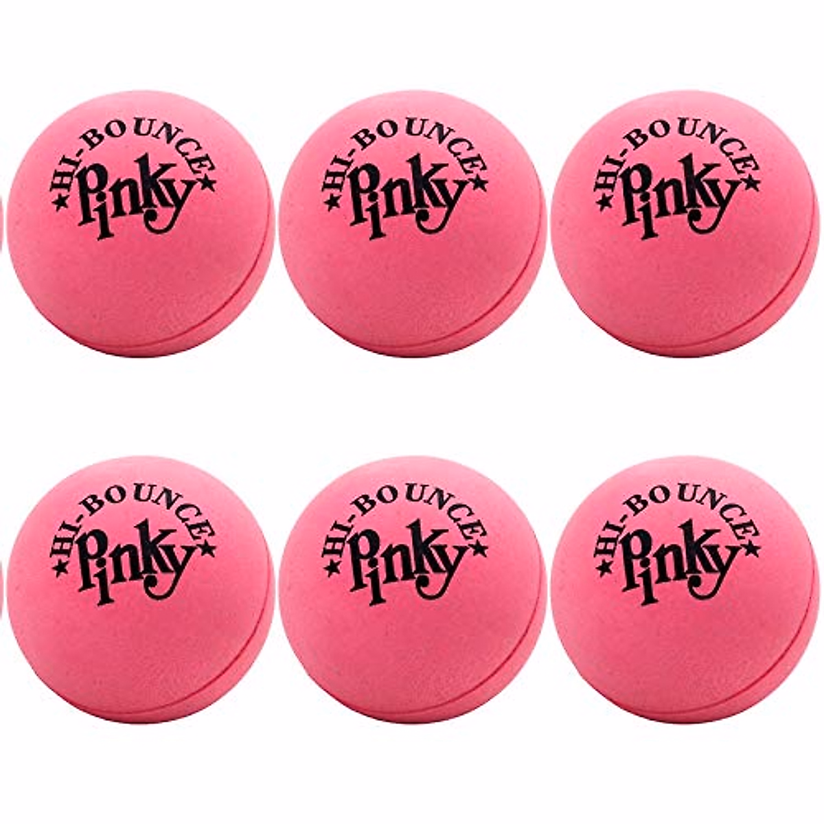 JA-RU Hi-Bounce Pinky Ball (6 Pack) Rubber-Handball Bouncy Balls for Kids and Adults. Small Pink Stress Bounce Ball. Indoor and Outdoor Sport Party Favors.Therapy. Plus 1 Small Ball. #976-6A