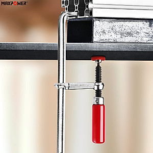 MAXPOWER Quick Screw Guide Rail Clamp for MFT and Guide Rail System, 7-7/8" Capacity x 2-3/8" Throat Depth, 530lbs Clamping Force - 2 Pack