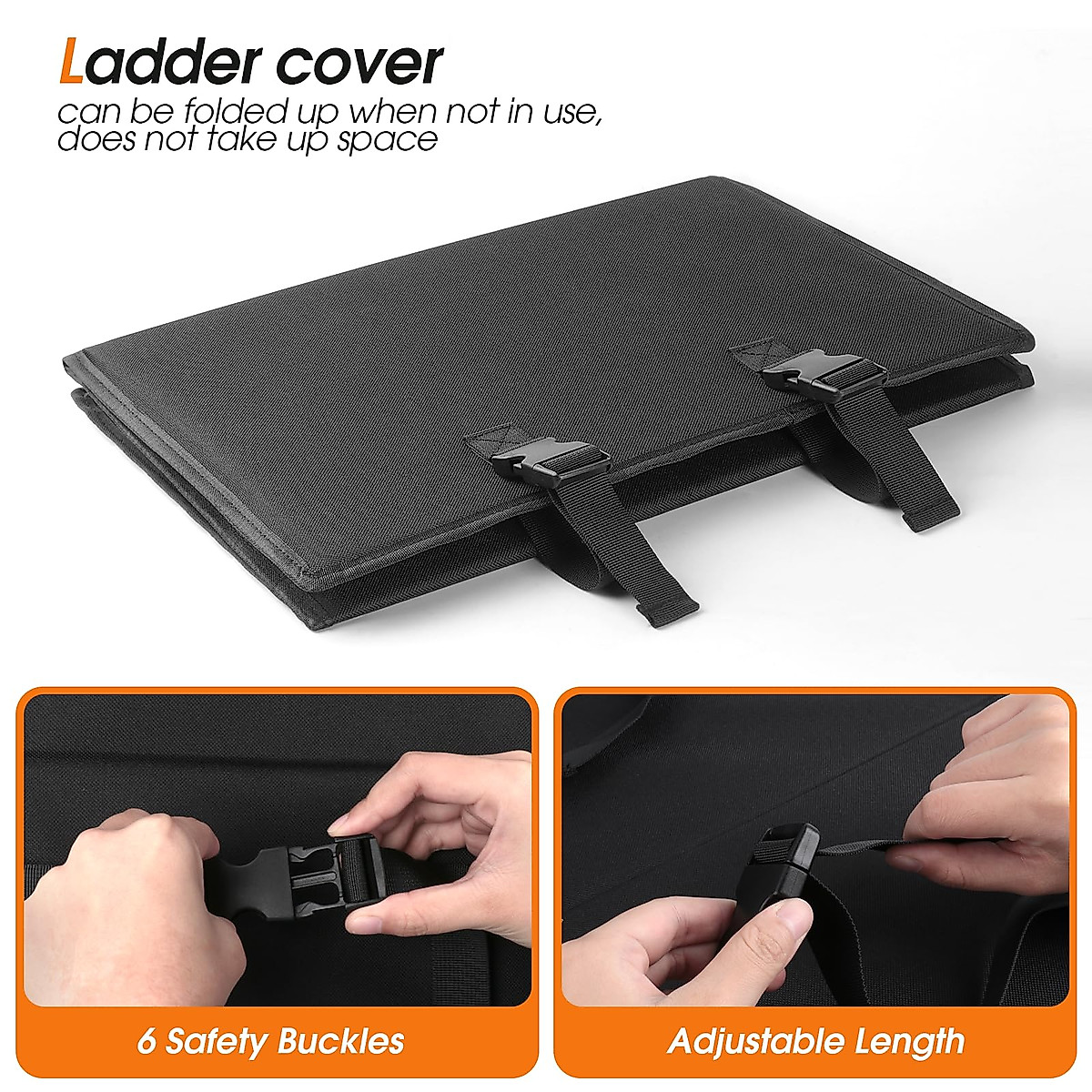 Ligebul Bunk Bed Ladder Cover,Kiddies Bunk Bed Ladder Cover Ladder Guard Pads to Prevent Kids from Climbing Ladders Cover, Black
