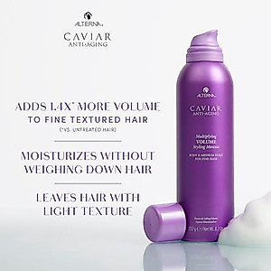 Alterna Caviar Anti-Aging Multiplying Volume Styling Mousse, 8.2 Ounce | For Fine, Thin Hair | Medium Hold | Sulfate Free , 8.2 Fl Oz (Pack of 1)
