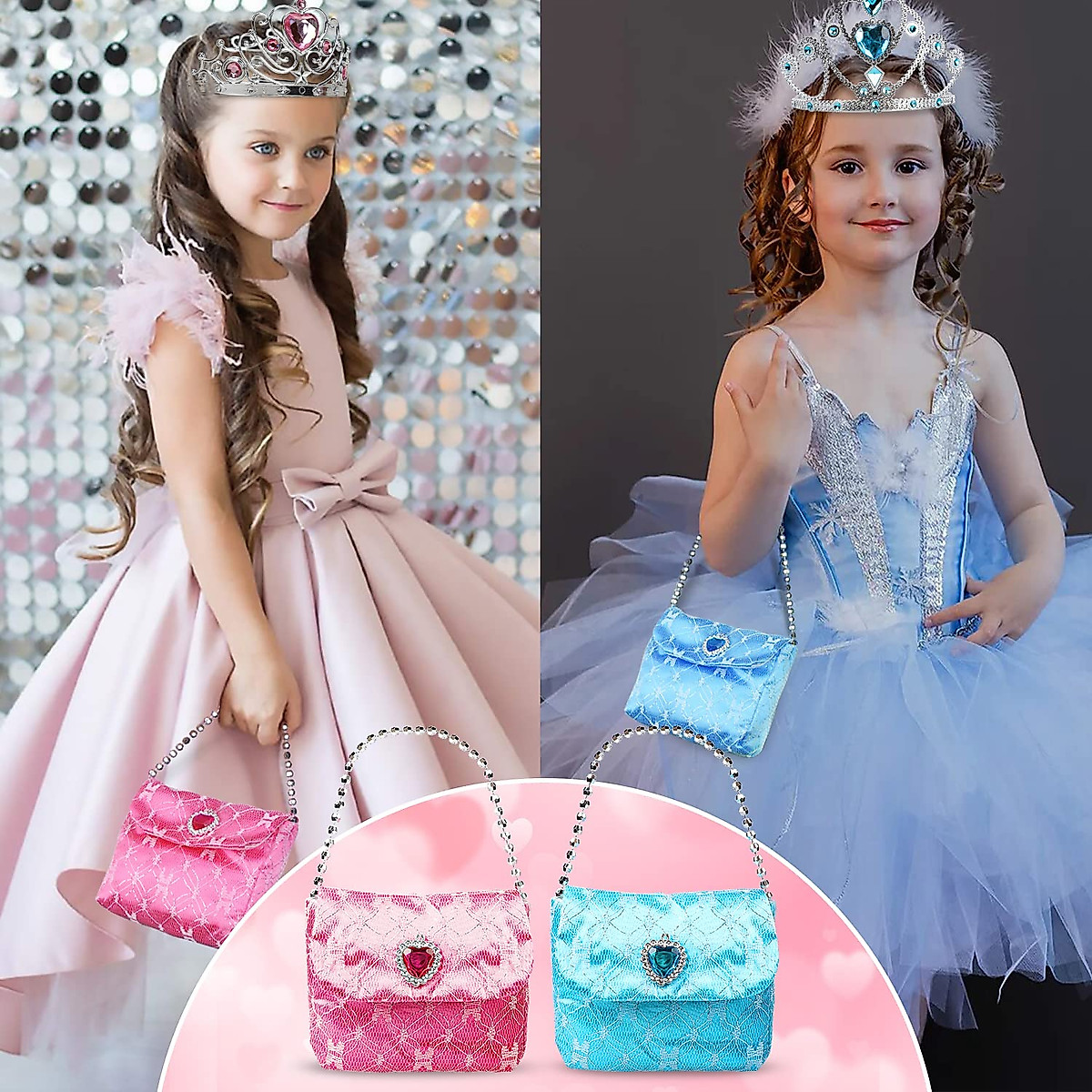 TOY Life Princess Toys for Girls with Princess Crown Play Jewelry for Little Girls Princess Dress Up Shoes for Toddler Girls Toys for 3+ Year Old Dress Up & Pretend Play for Girls Kids