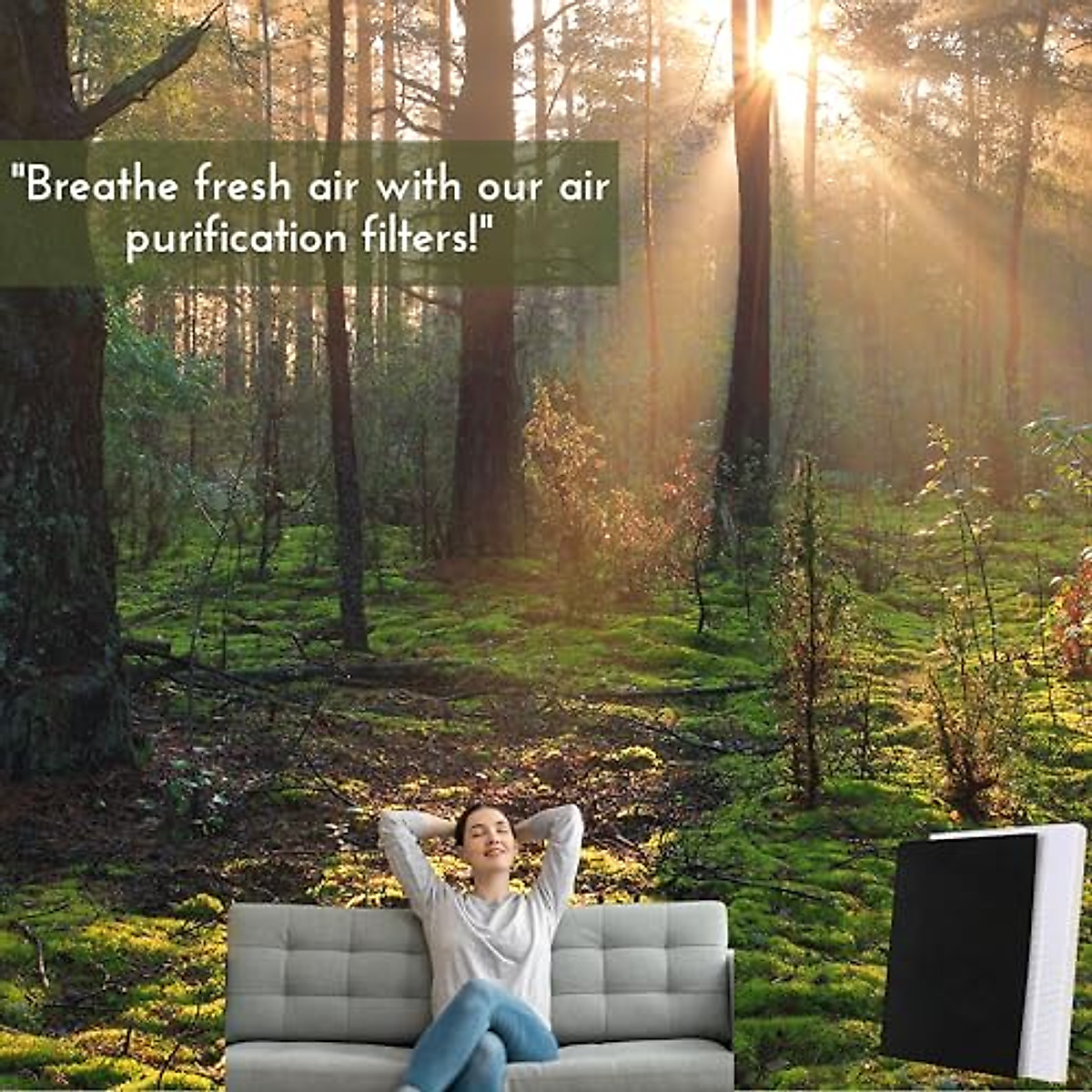 Nispira C545 HEPA Filter Replacement Ture HPEA For Winix C545 Air Purifier, P150, B151, 9300, Part Filter S 1712-0096-00 & 2522-0058-00, 113050 1 Set