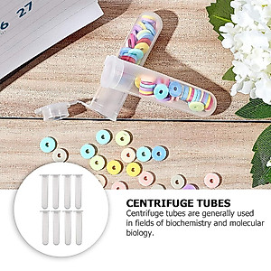 200pcs Tubes, 10ml Plastic EP Tube Round Bottom Centrifuge Tube, Clear Graduated Test Tubes with Snap Cap for Sample Storage