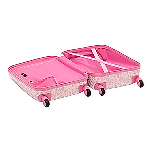 FUL Disney Minnie Mouse 21 Inch Kids Rolling Luggage, Hardshell Carry On Suitcase with Wheels, Pink - Floral