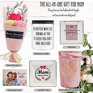 Mothers Day Gifts from Daughter Son - Mom Birthday Gifts, Christmas Valentines Day Gifts for Mom, Gift Basket for Mother in Law, Mama, Bonus Moms, Mom Gift Box