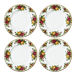 Royal Albert Old Country Roses Set of 4 Salad Plates, 8", Multi