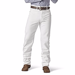Wrangler Men's 13MWZ Cowboy Cut Original Fit Jean, White, 36W x 30L