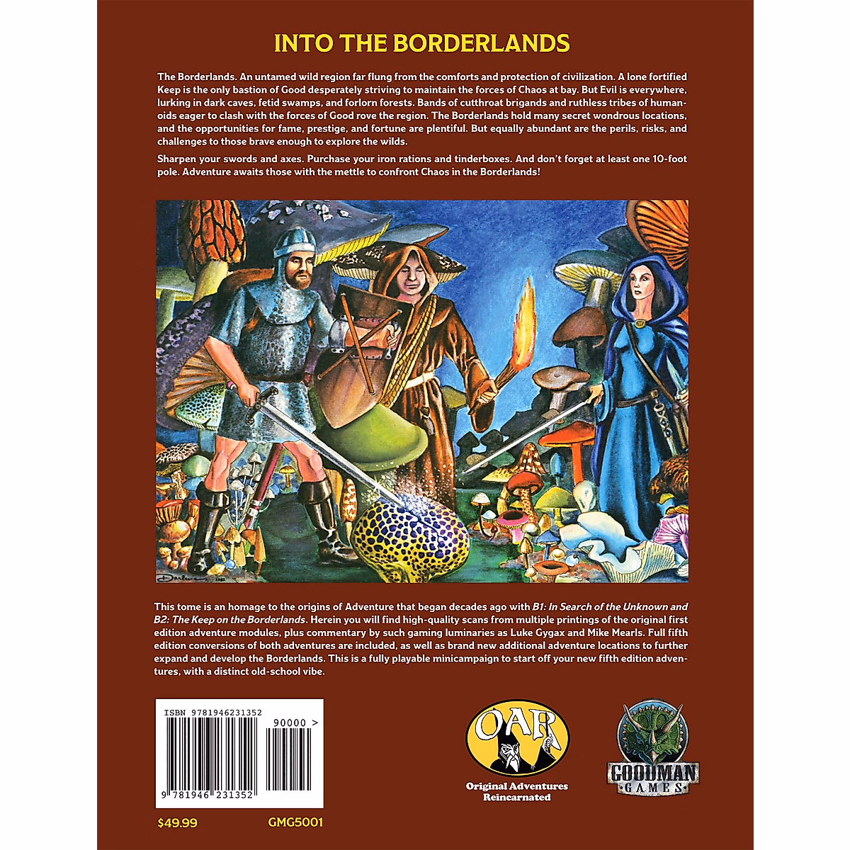 Goodman Games, Inc. Goodman Games Original Adventures Reincarnated #1 - Into The Borderlands RPG for Adults, Family and Kids 13 Years Old and Up (5E Adventure, Hardback RPG)