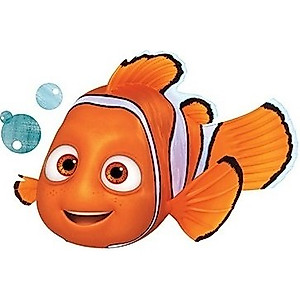 5 Inch Clownfish Clown Fish Finding Dory Nemo 2 Movie Removable Peel Self Stick Adhesive Vinyl Decorative Wall Decal Sticker Art Kids Room Home Decor Boys Children Nursery Baby 5x3 inches