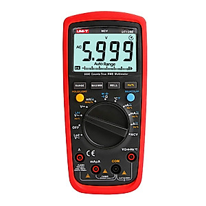 UNI-T True RMS Digital Multimeter UT139E Auto/Manual Range 6000 Counts NCV LPF/LoZ ACV Analog Bar Bandwidth Measures AC DC Voltage AC DC Current Resistance Capacitance Frequency Temperature Duty Cycle