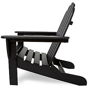 POLYWOOD AD5030BL Classic Folding Adirondack, Black