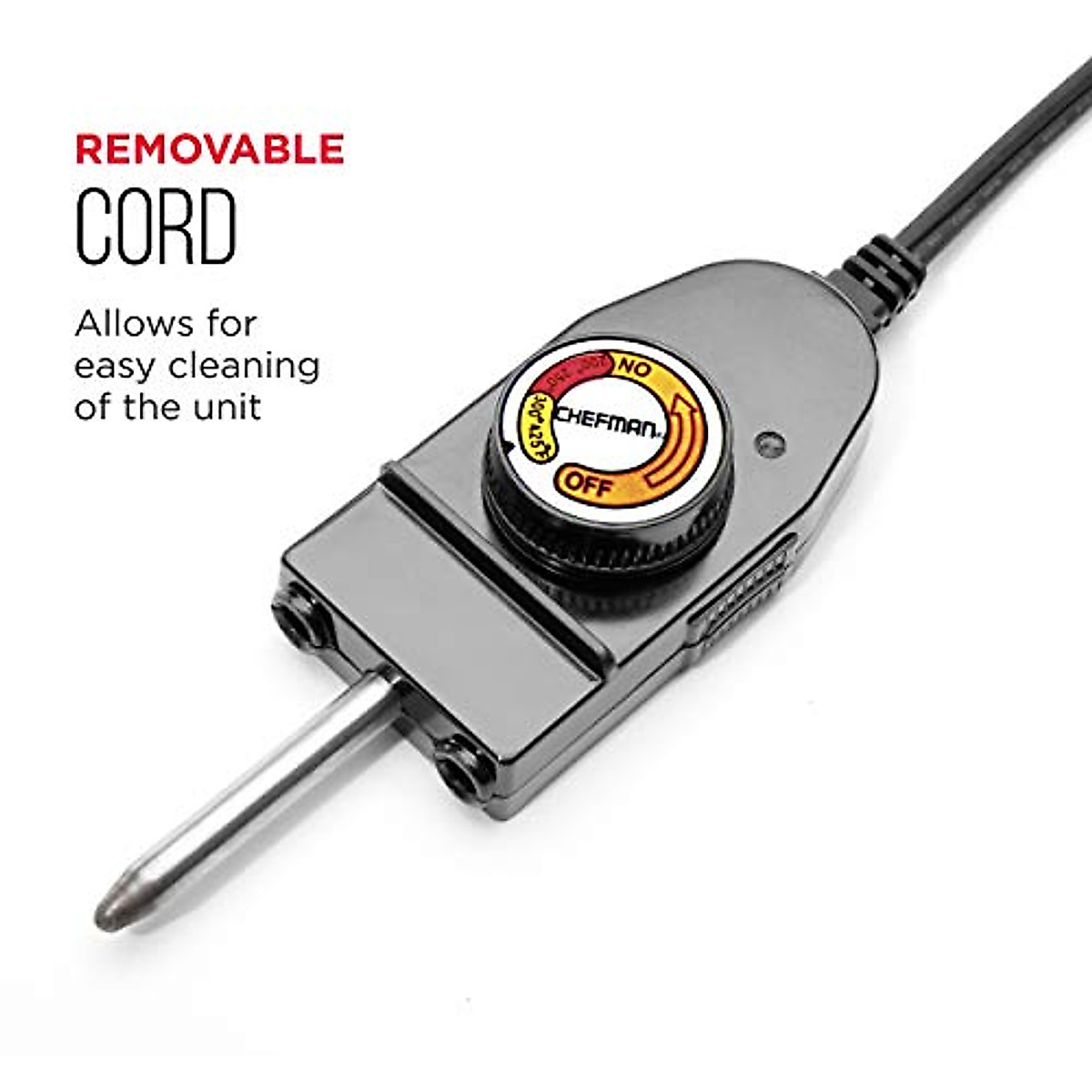 Chefman Electric Griddle, Fully Immersible and Dishwasher Safe Features, Adjustable Temperature Control Allows for Versatile Cooking and Removable Slide-out Drip Tray for Easy Cleaning, Black