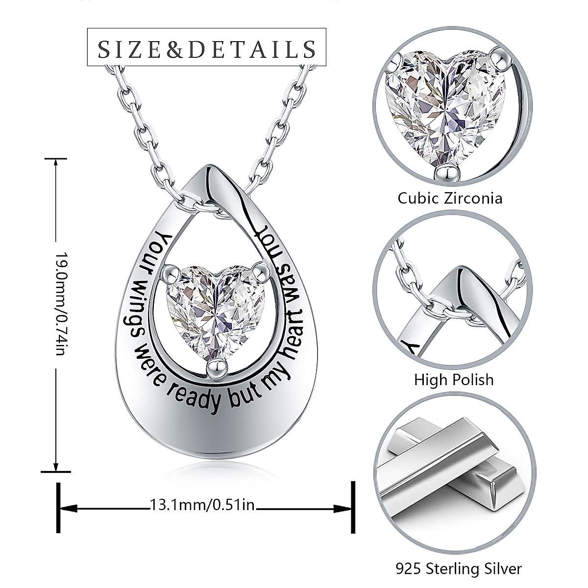 925-Sterling-Silver Teardrop Urn Necklace for Ashes - Hollow Teardrop with Heart Cremation Jewelry Ash Silver Tear Drop Urn Jewelry Water Droplets Urn Necklaces Ashes for Women Teen Girls