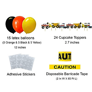Construction Birthday Party Supplies Dump Truck Party Decorations Kits Set for Kids Birthday Party 51 pack