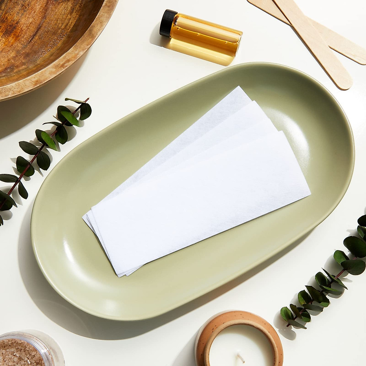 Juvale 400-Pack Wax Strips for Body and Facial Hair Removal - Non-Woven Depilatory Paper Sheets, Customizable Size, Smooth Surface, and Disposable (7.85x2.7 in)