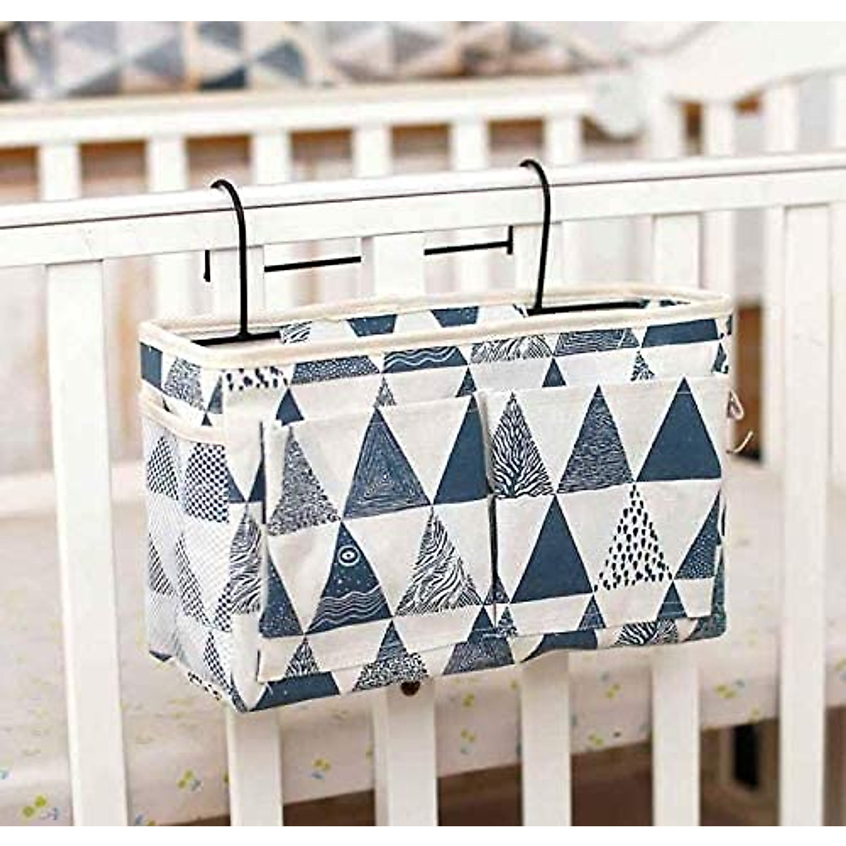 UJLN Bedside Caddy Hanging Bed Organizer Storage Bag Pocket for Bunk and Hospital Beds, College Dorm Rooms Baby Bed Rails (D-Style)