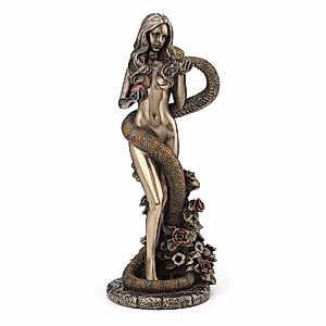 Veronese Design Original Sin by James Ryman Eve Holding Apple with Coiling Serpent Statue
