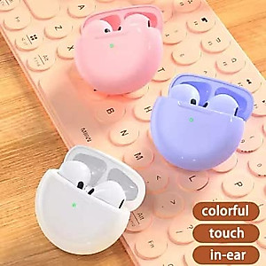 Pro 6 TWS in-Ear Headphones. Wireless, Handsfree, Noise Cancelling, Class 1 Bluetooth, IPX-4 Waterproof, Built-in Microphone, and HiFi Lossless Sound Quality. Lates Model!!! (Black)