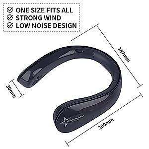 Neck Fans Portable Rechargeable - Personal Wearable Neck Air Conditioner Fan for Your Neck - 4000 mAh Around the Neck Cooling Leafless Bladeless Hanging Fan Necklace for Women Men