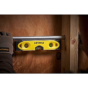 Stanley 0-43-511 Spirit level "Torpedo" of plastic/aluminum, Black