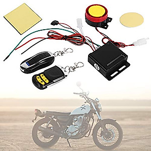 Motorcycle Bike Anti-Theft Alarm System, 12V Universal Anti-Theft Security Alarm with Double Remote Control