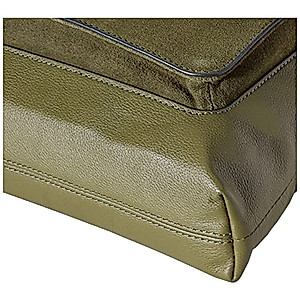 Fossil Women's Kinley Leather Large Crossbody Purse Handbag, Green Moss