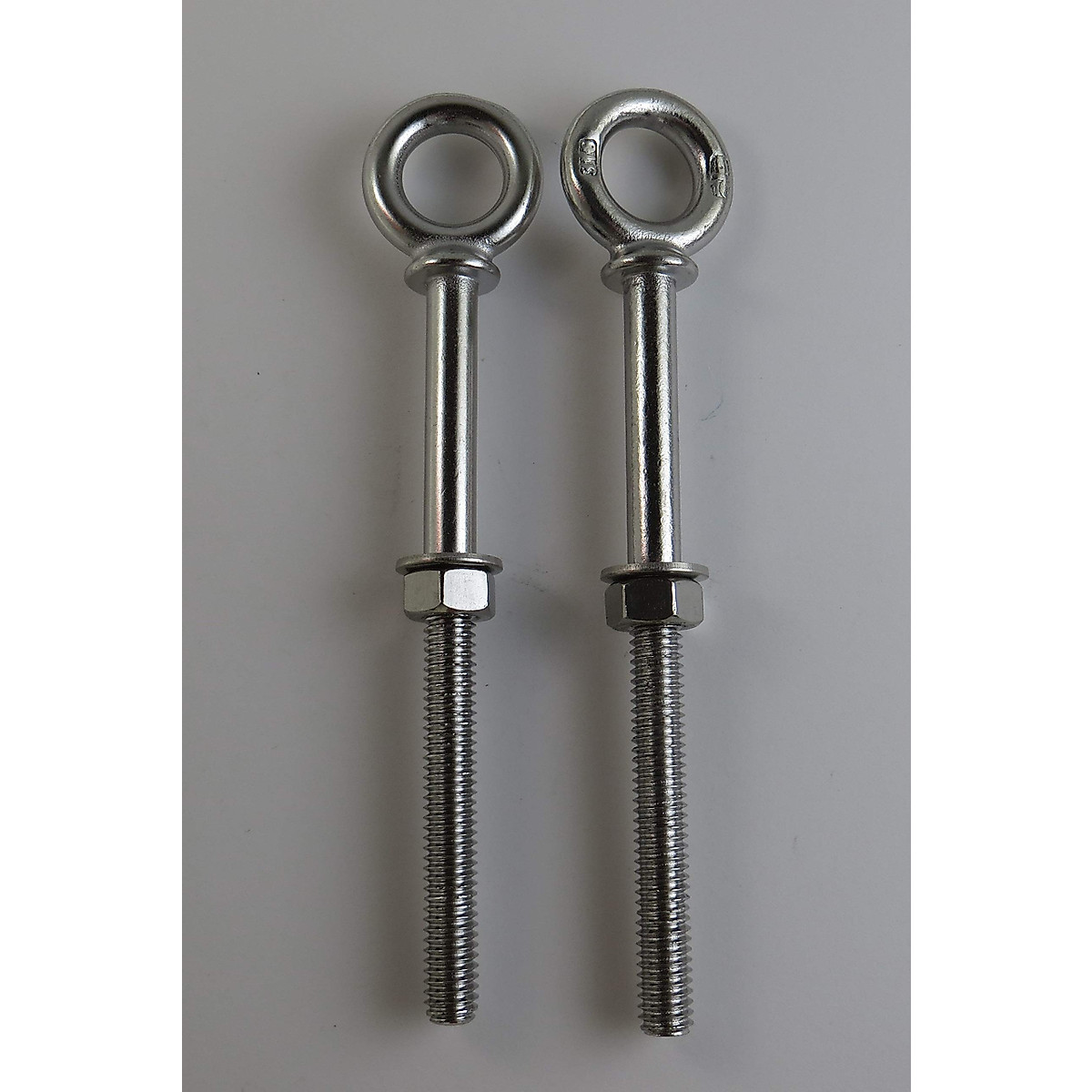US STAINLESS 2 Pieces Stainless Steel 316 Eye Bolt 1/2" x 6" UNC Short Thread with Shoulder Marine Grade Bolt Pitch of 13